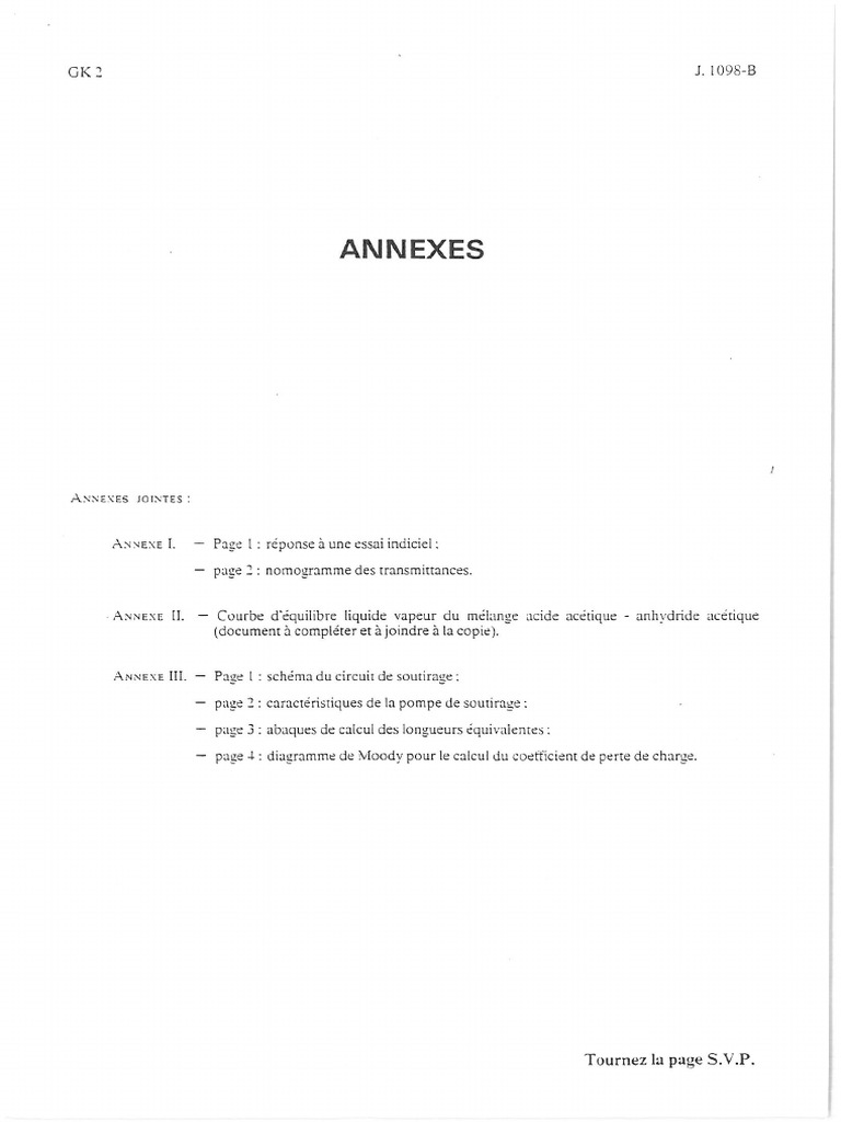 Fabricaton Anhydride Acétique-Annexes | PDF