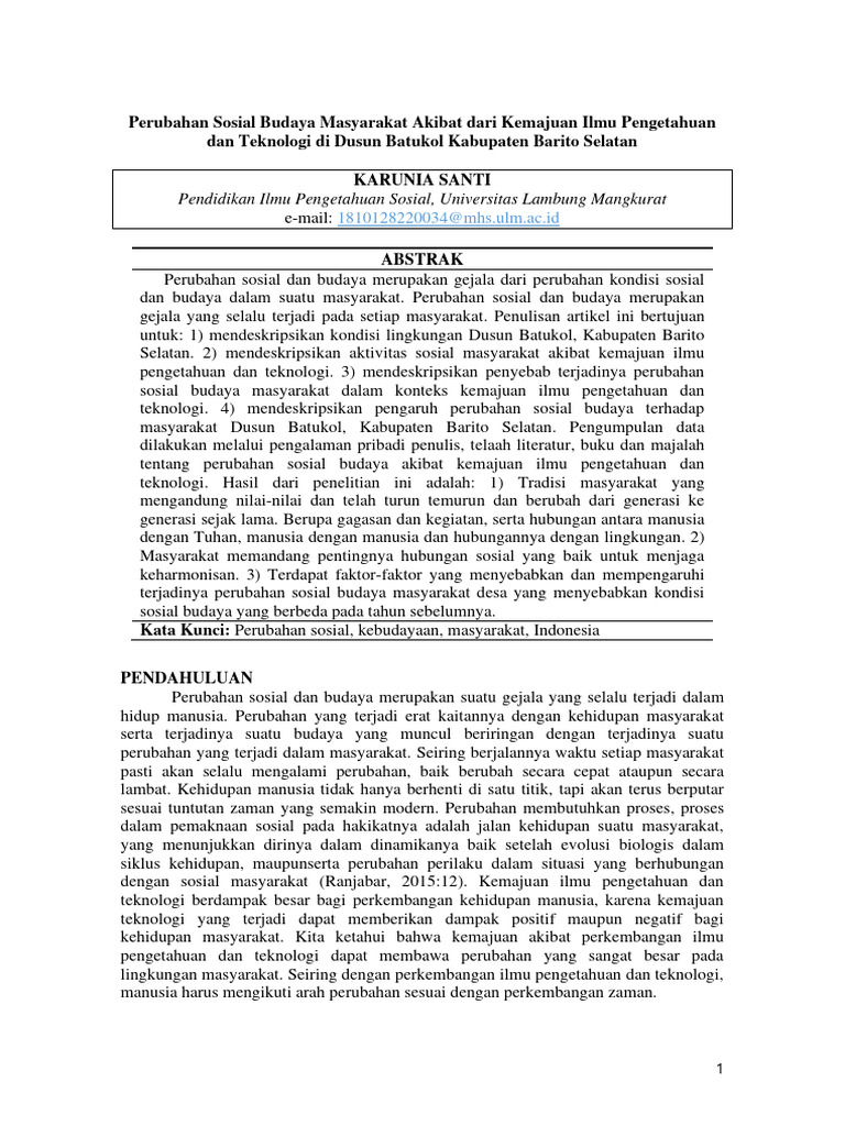 Karunia Santi - Artikel Antropologi. | PDF