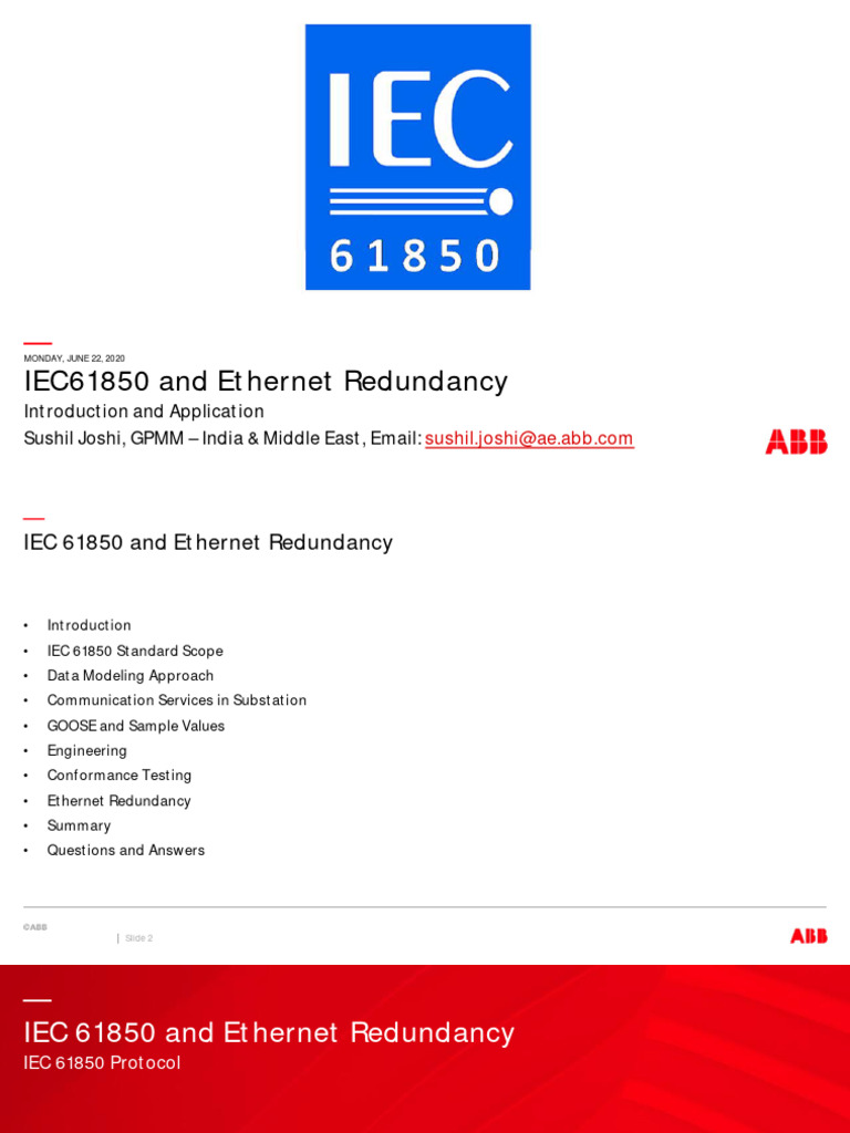 IEC 61850 Testing and Ethernet Redundancy | PDF | Ethernet | Computer ...