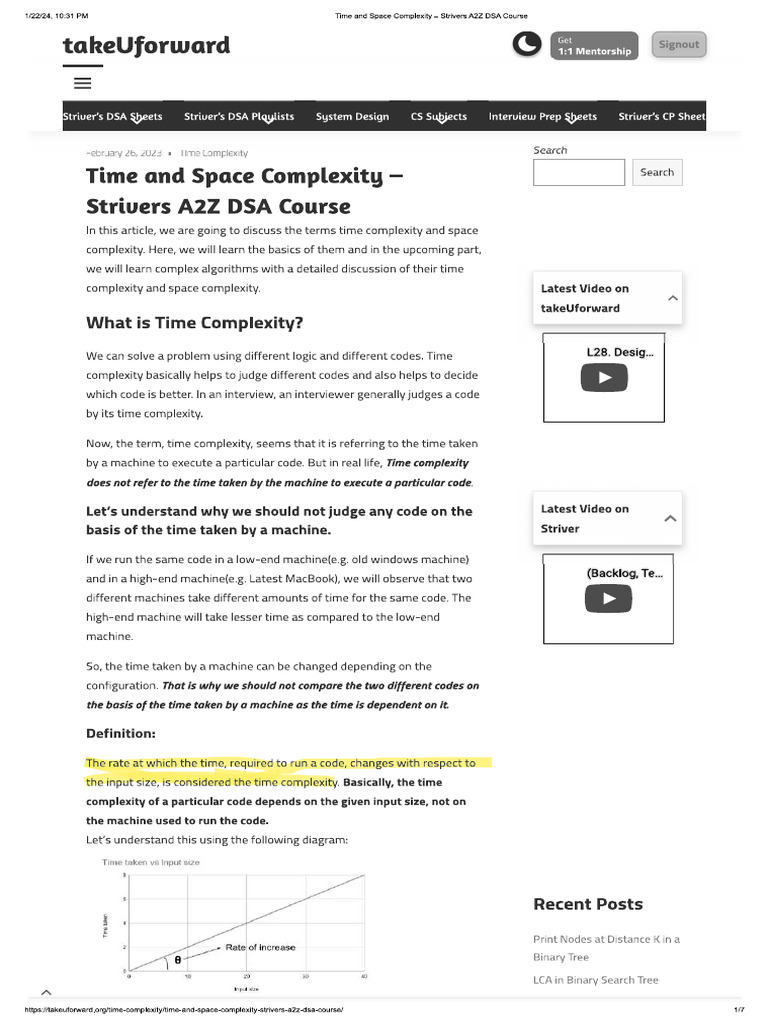 TIme Complexity | PDF
