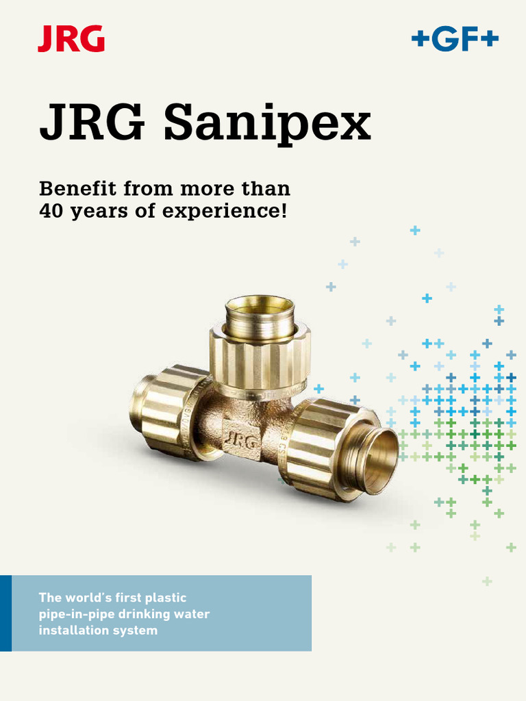 JRG Sanipex: Innovative Pipe System | PDF | Pipe (Fluid Conveyance ...