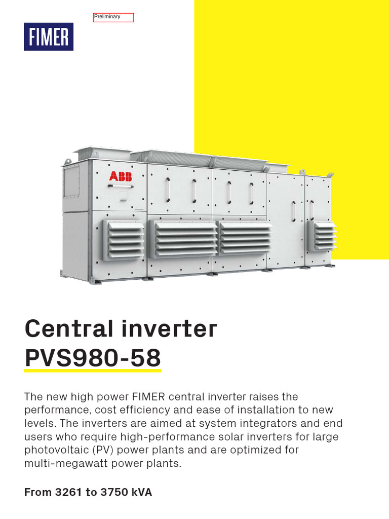 FIMER ABB - Inverter - Technical Specifications | PDF | Power Inverter ...