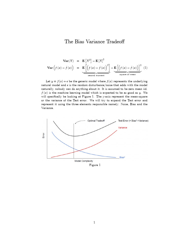 Understanding Bias-Variance Tradeoff | PDF | Statistical Analysis ...