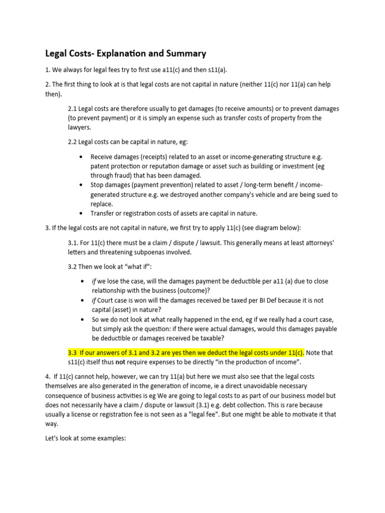 Legal Expenses - Explanation and Examples | PDF | Expense | Damages