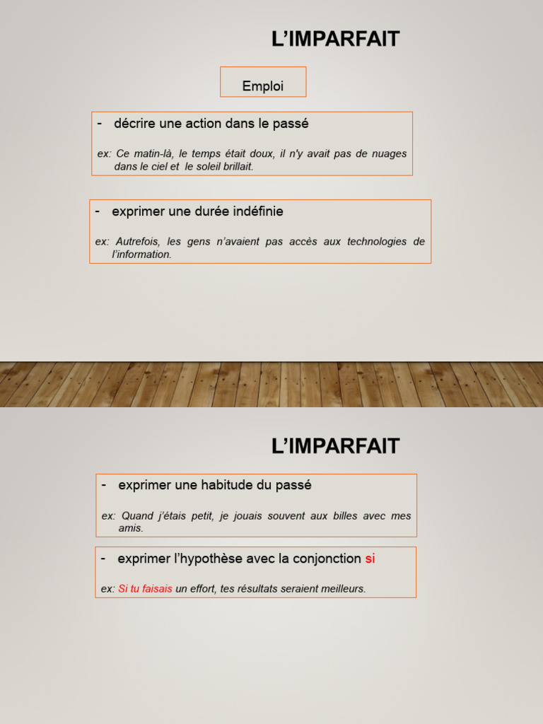 Limparfait | PDF | Morphologie | Syntaxe