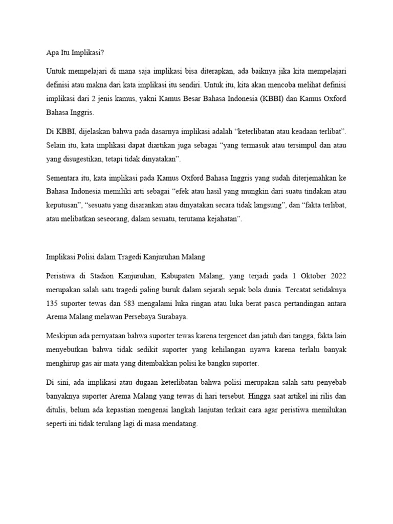 Apa Itu Implikasi | PDF