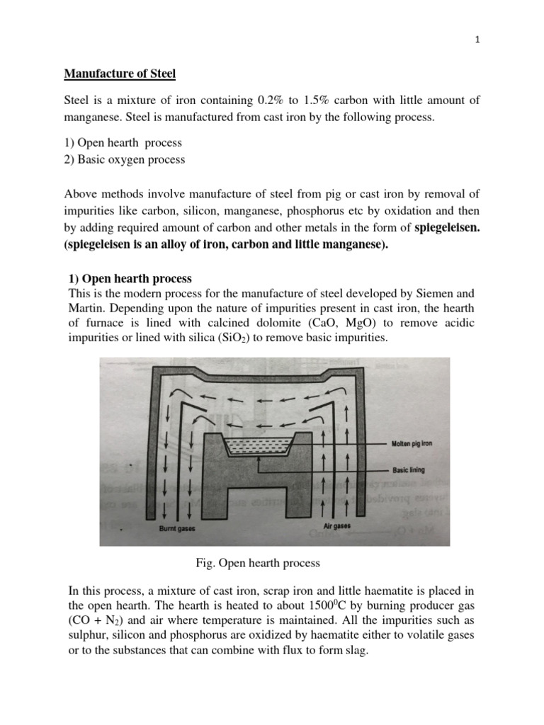 Steel Manufacturing Processes Explained | PDF | Iron | Steel