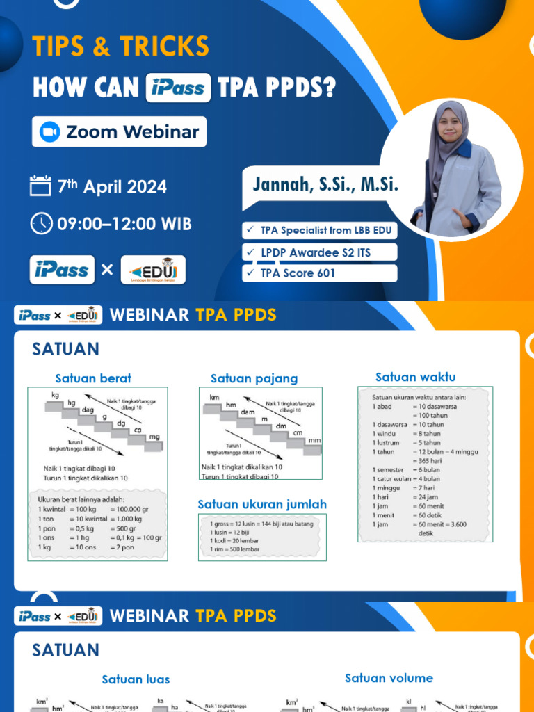 Webinar TPA PPDS: Tips dan Soal | PDF