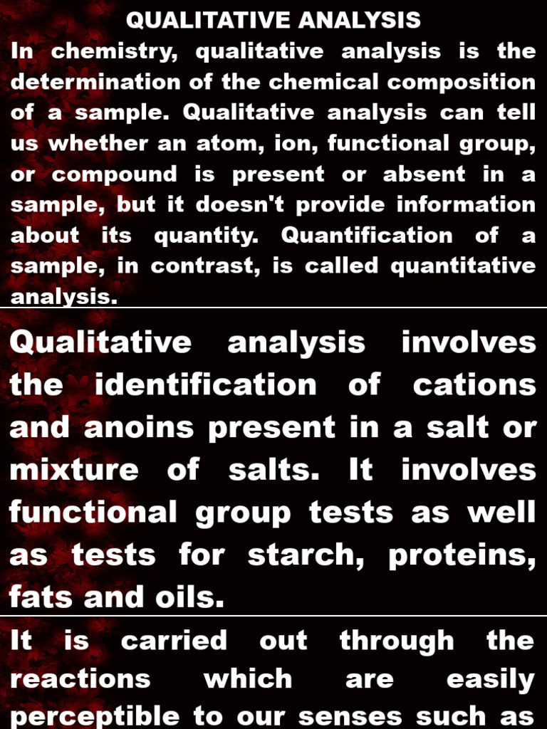 Qualitative Analysis in Chemistry | PDF | Salt (Chemistry) | Hydroxide