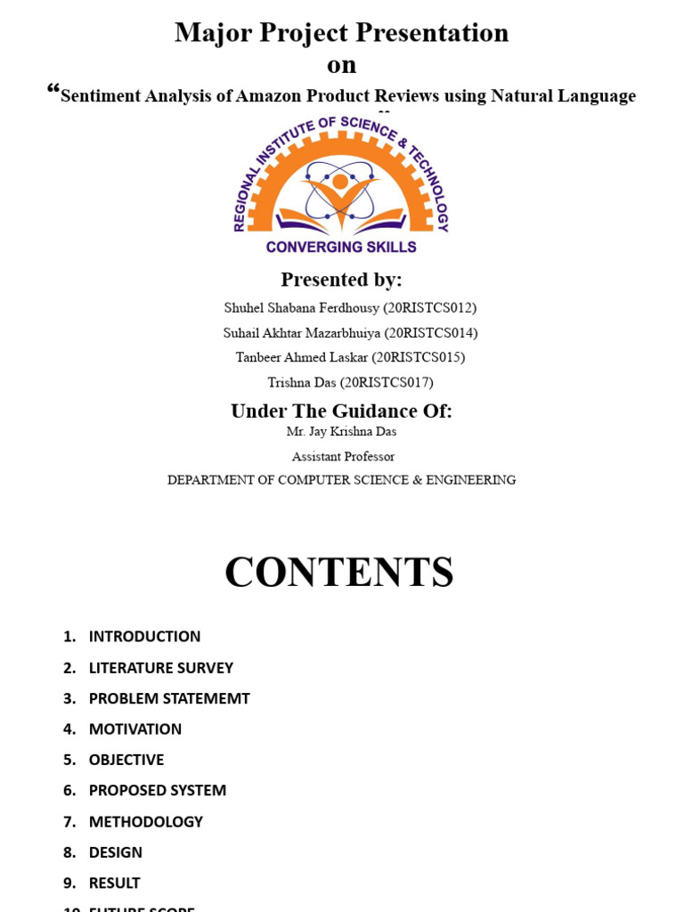 Major Project Presentationn (2) - 1 | PDF | Support Vector Machine | Machine Learning