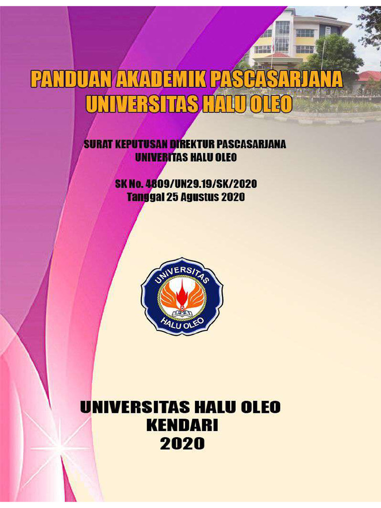 Panduan Akademik Pascasarjana Universitas Halu Oleo | PDF | Ilmu Sosial