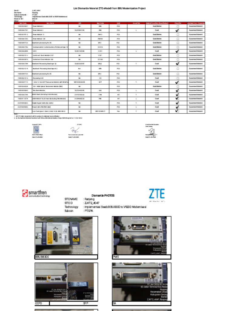 Contoh LDM Serah Terima | PDF | Telecommunications Infrastructure ...