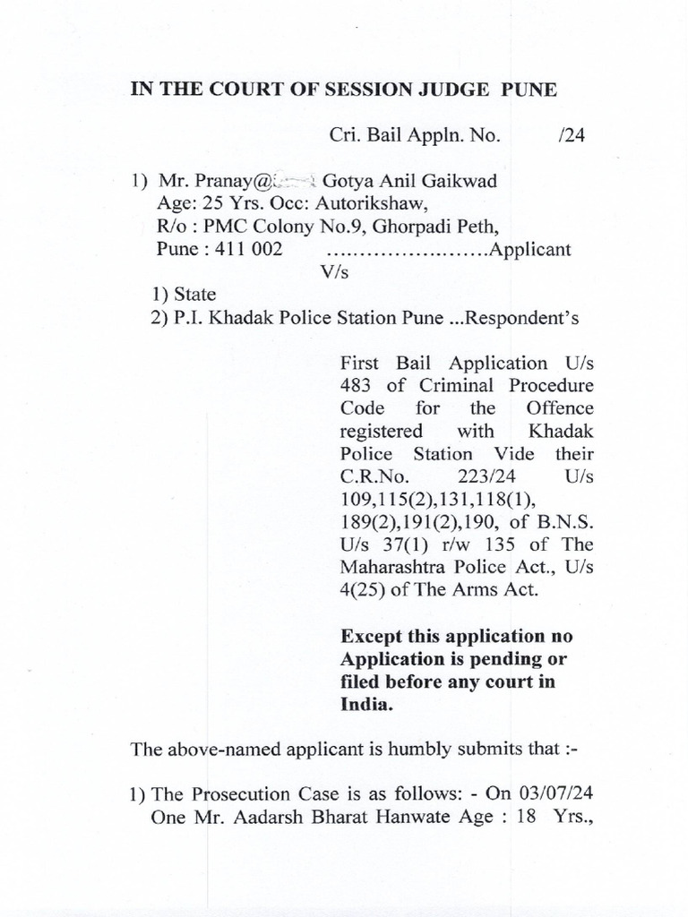 Pranay Final Set Ocr - Organized | PDF | Bail | Misconduct