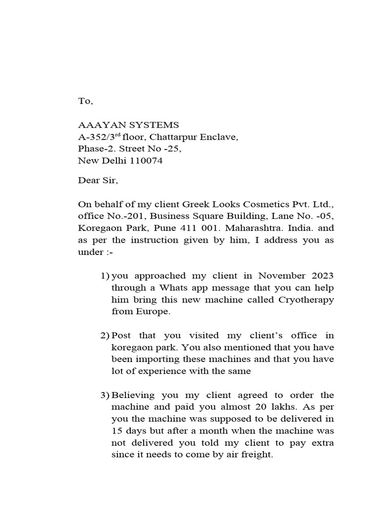 Notice of Fraud Against AAAYAN Systems | PDF | Business