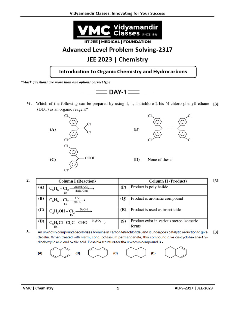 ALPS 2317 Chemistry Assignment Paper | PDF | Chlorine | Chemical Reactions