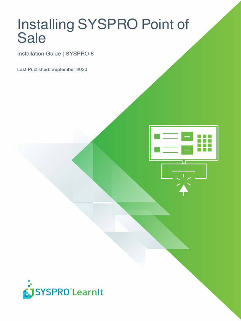 Syspro 8 POS Installation Guide | PDF | Point Of Sale | Online And Offline