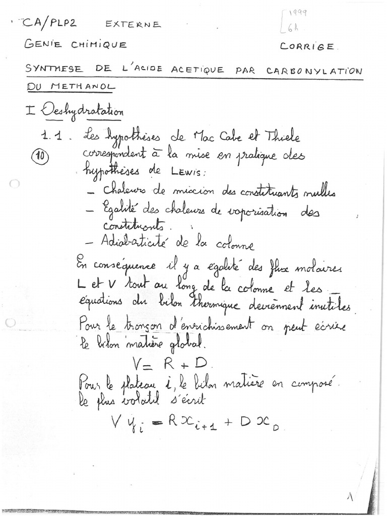 Acide Acétique-Correction-1 | PDF