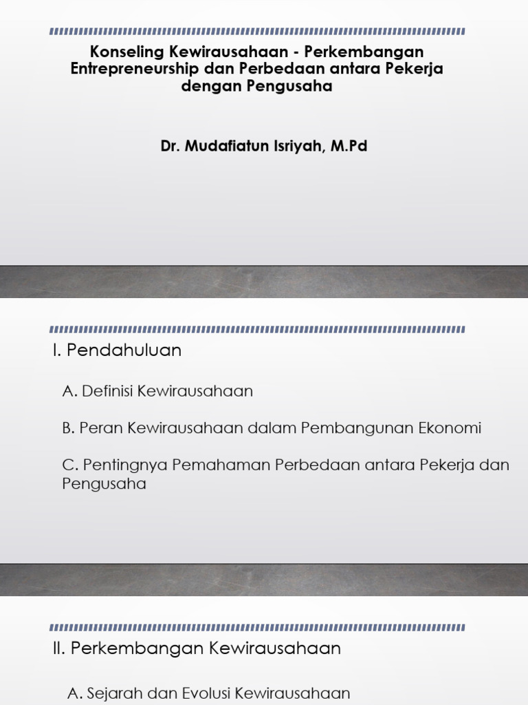 2 Kons Kewirausahaan (Bahan Diskusi) Mudafiatun Isriyah | PDF