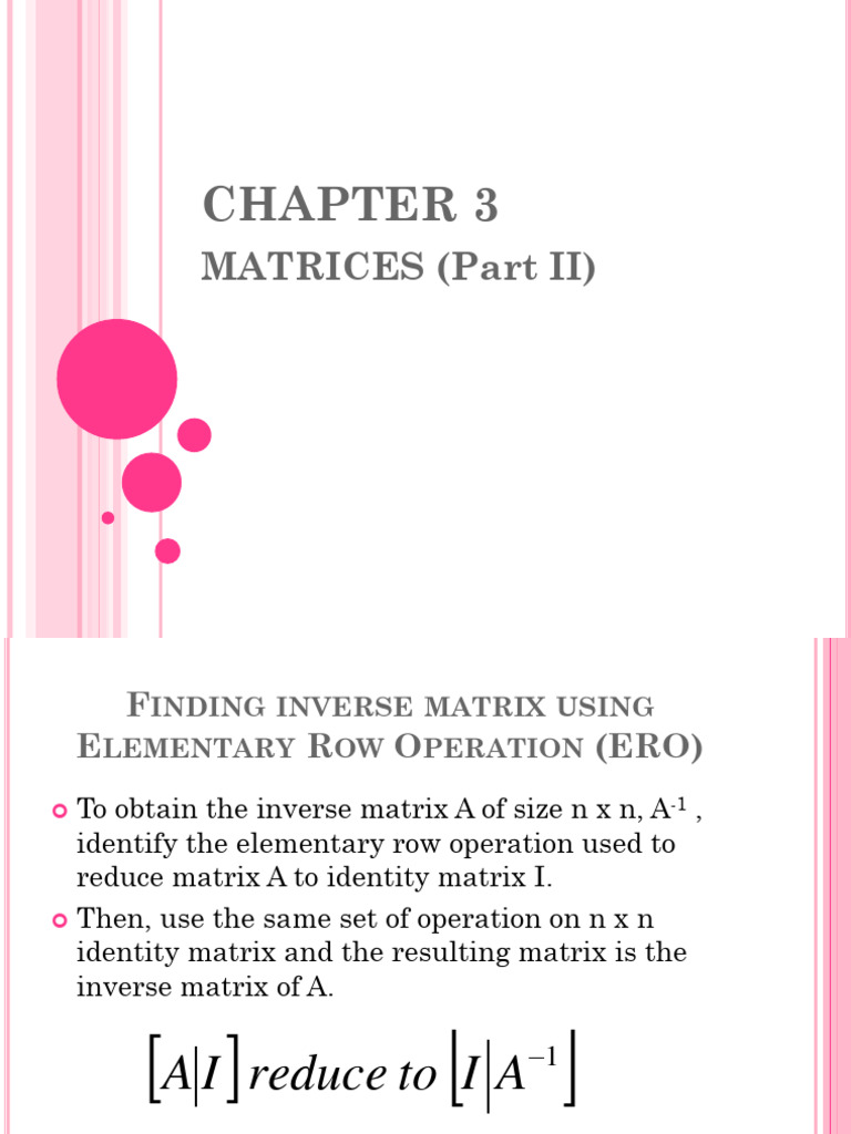 Fundamental of Mathematics: Matrix Part 2 | PDF | Matrix (Mathematics ... Fundamental of Mathematics: Matrix Part 2 | PDF | Matrix (Mathematics ...