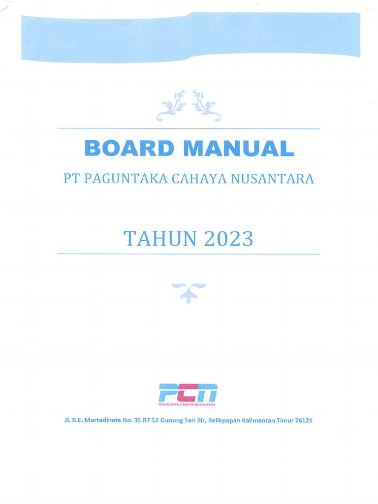 Board Manual PT PCN | PDF