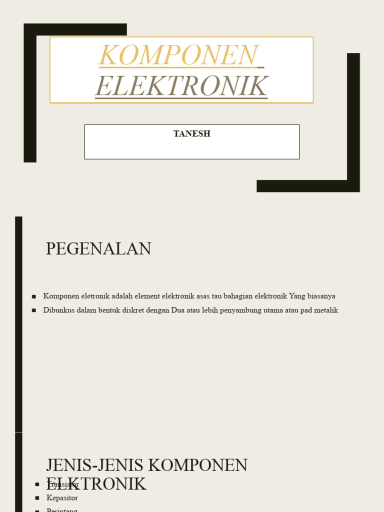 Komponen: Elektronik | PDF
