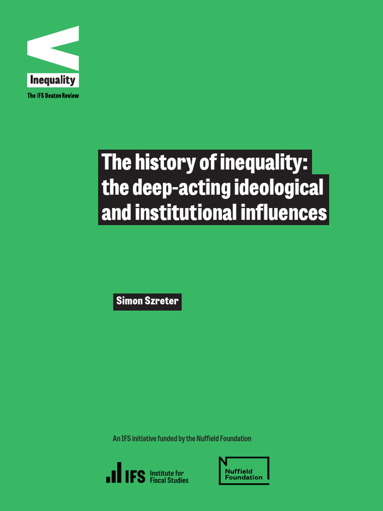 The History of Inequality Final IFS Deaton Review | PDF | Cost Of ...