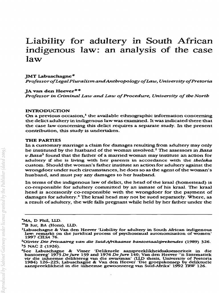 Family Law | PDF | Adultery | Wife