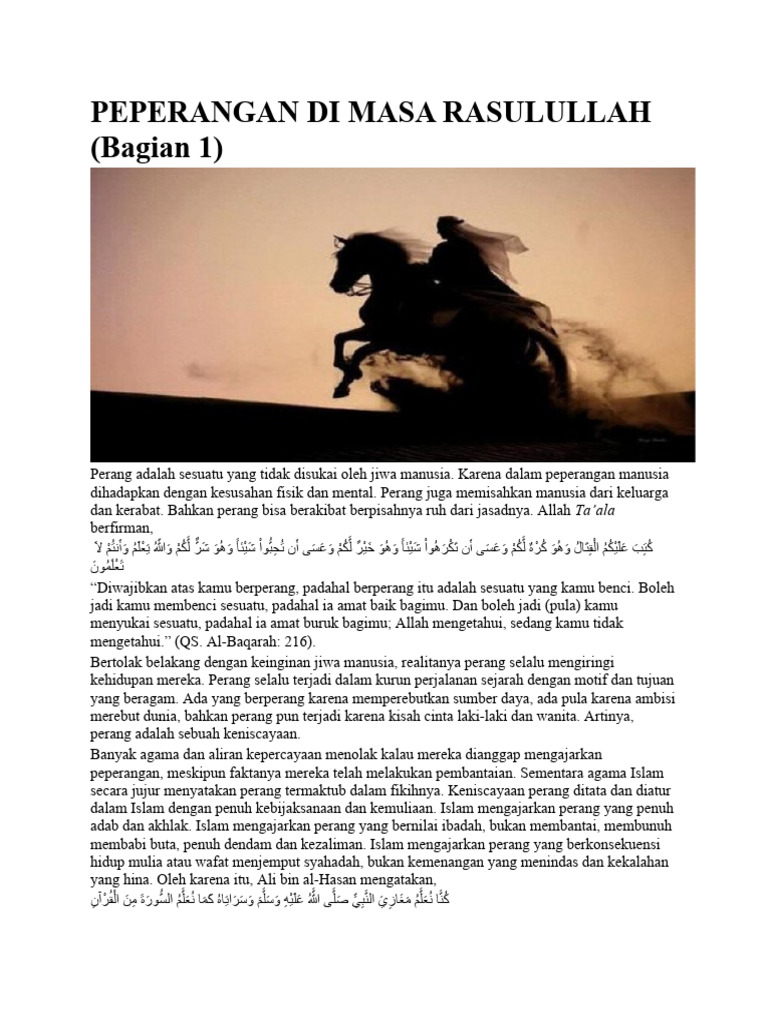 Peperangan Di Masa Rasulullah 3 | PDF