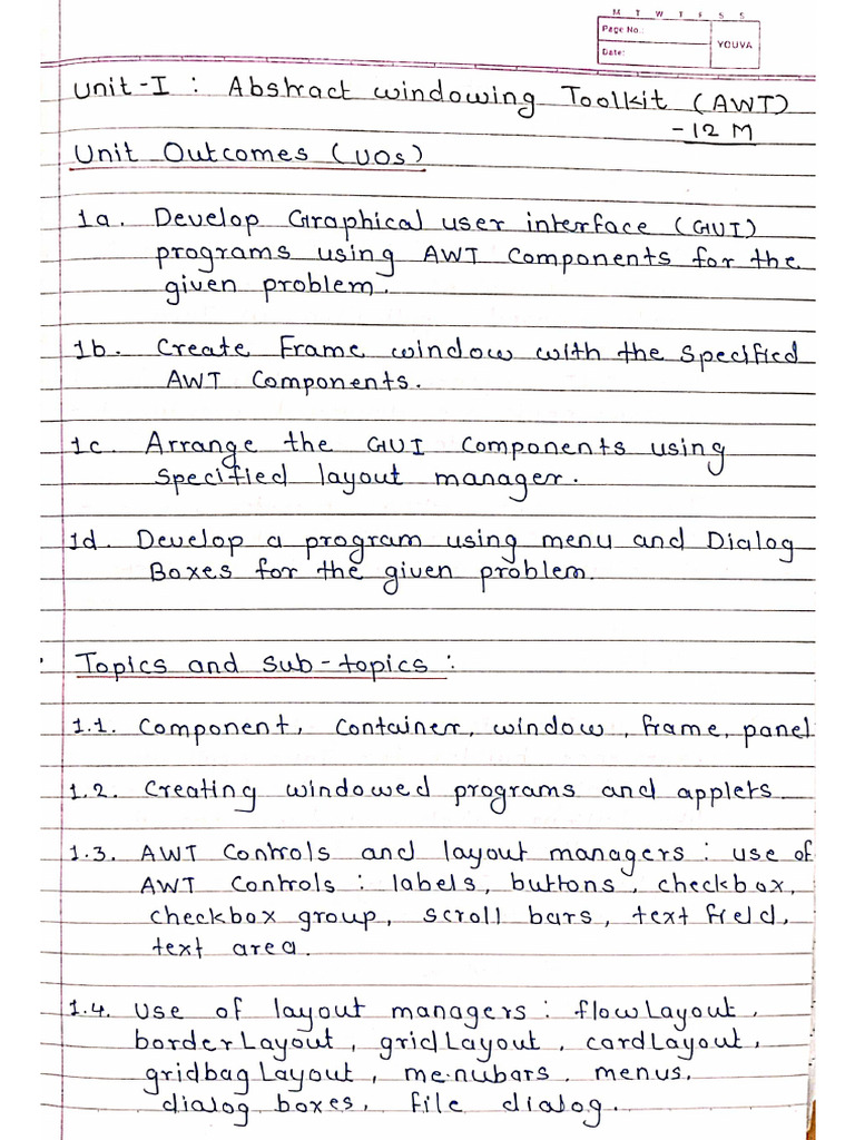 Ajp Unit - 1 Notes | PDF