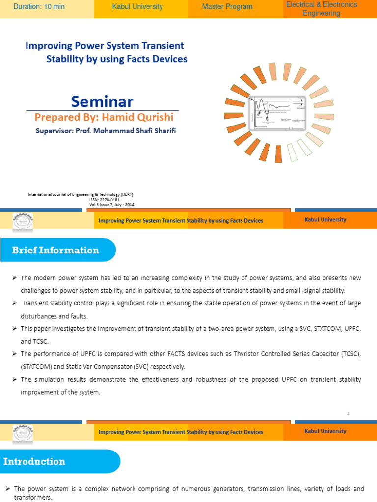 Power System Transient Stability Using FACTS Devices1 | PDF | Electrical Engineering | Electricity