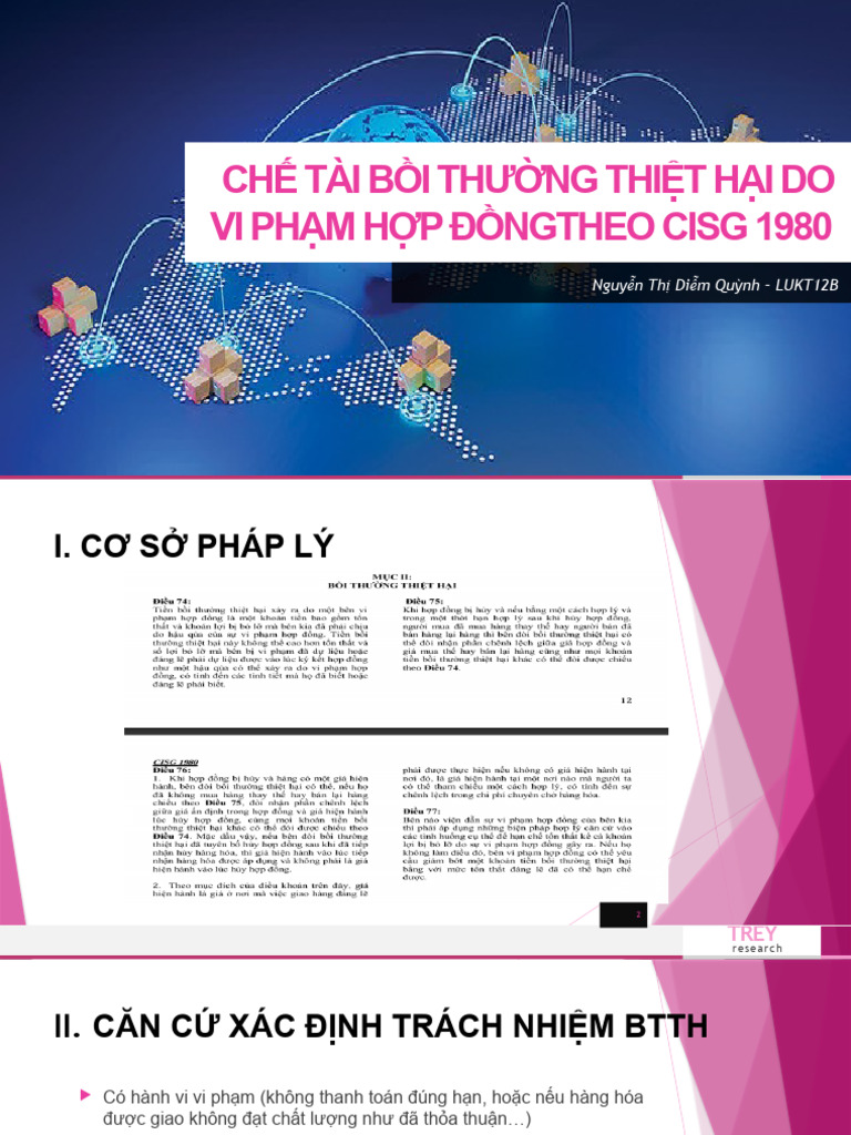 CHẾ TÀI BỒI THƯỜNG THIỆT HẠI THEO CISG | PDF