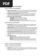 Full Indian Stock Market Course | PDF