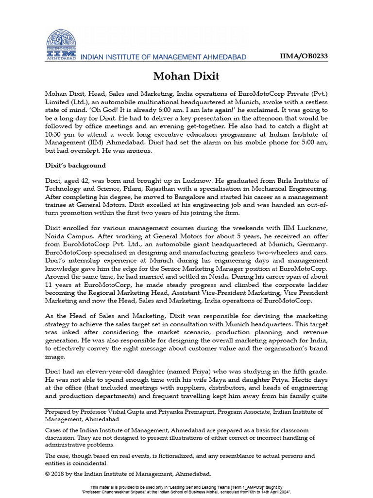 Mohan Dixit | PDF
