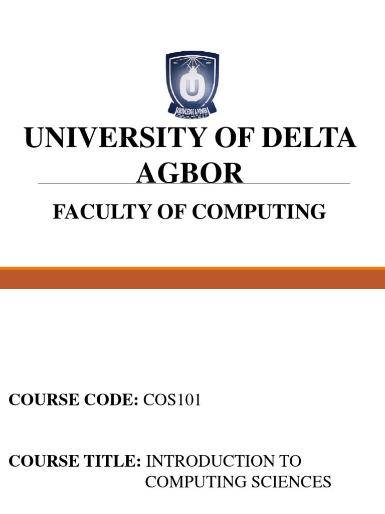 Cos101 - Introduction To Computing Sciences - 051335 | PDF | Operating System | Network Packet
