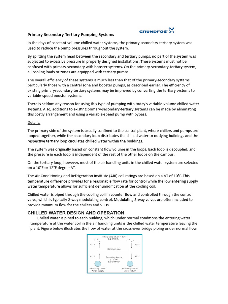 Primary-Secondary-Tertiary Pumping Systems | PDF | Pump ...