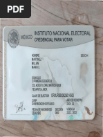 Credencial INE: Datos de Votante México | PDF