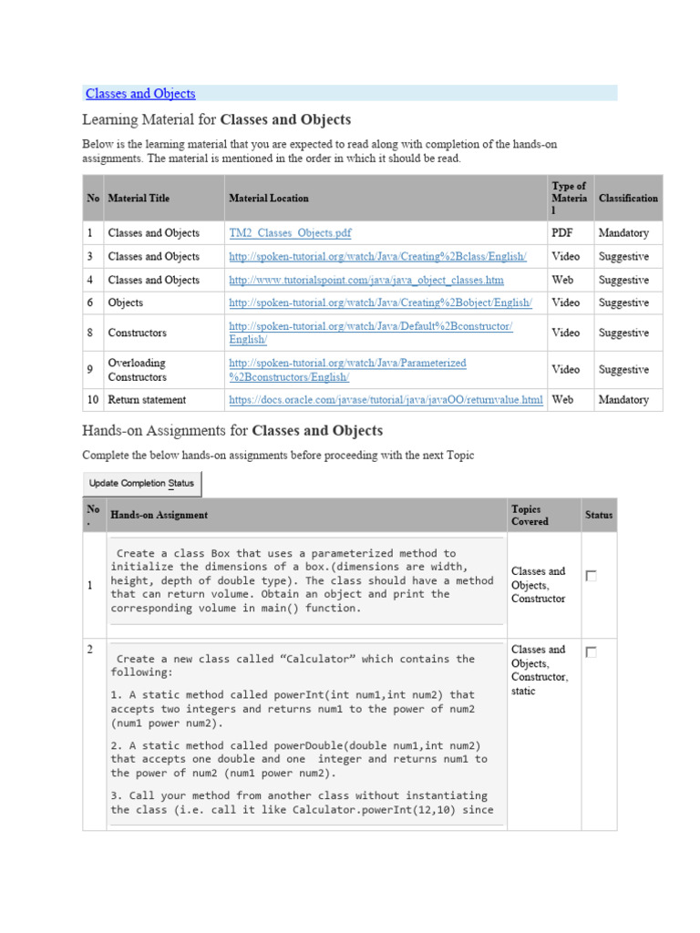 Milestone1 Classes And Objects Pdf Constructor Object Oriented Programming Programming