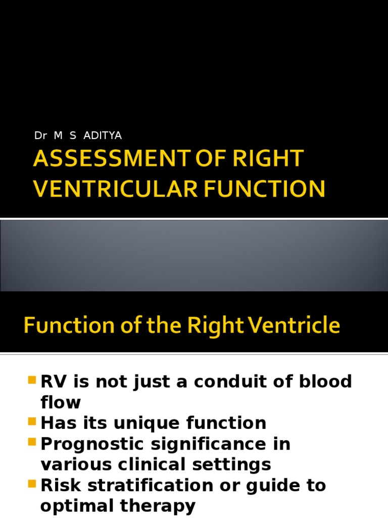 Assessment of Right Ventricular Function | PDF | Ventricle (Heart ...