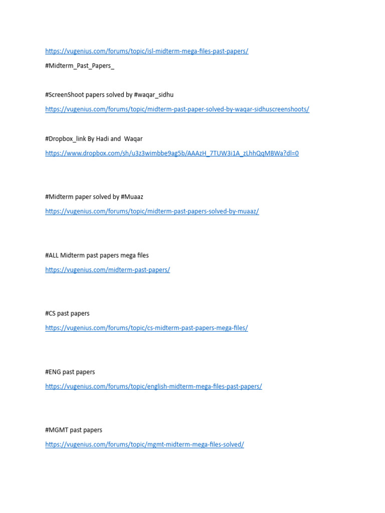 ISL Midterm Past Papers Collection | PDF | Web Development | Software ...