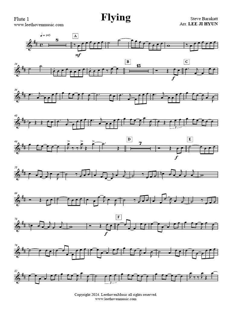 Flying - Flute 1 | PDF | Freedom Of Expression Law | Copyright Law