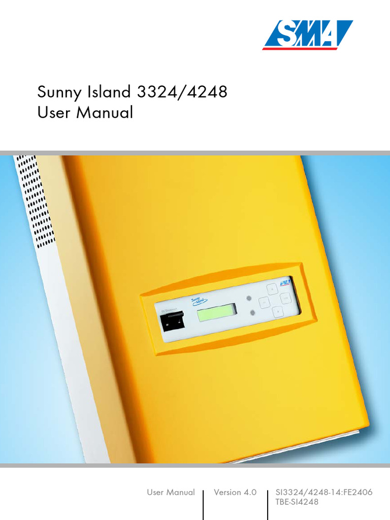 SMA SI3324 4248 User Manual | PDF | Direct Current | Power Inverter