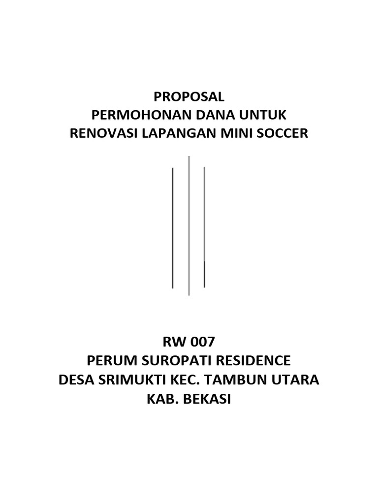 Proposal Renovasi Lapangan Mini Soccer | PDF | Griya & Taman | Sains & Matematika
