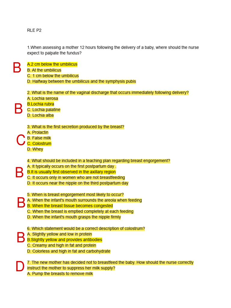 Rle P2 | PDF | Pulse | Childbirth