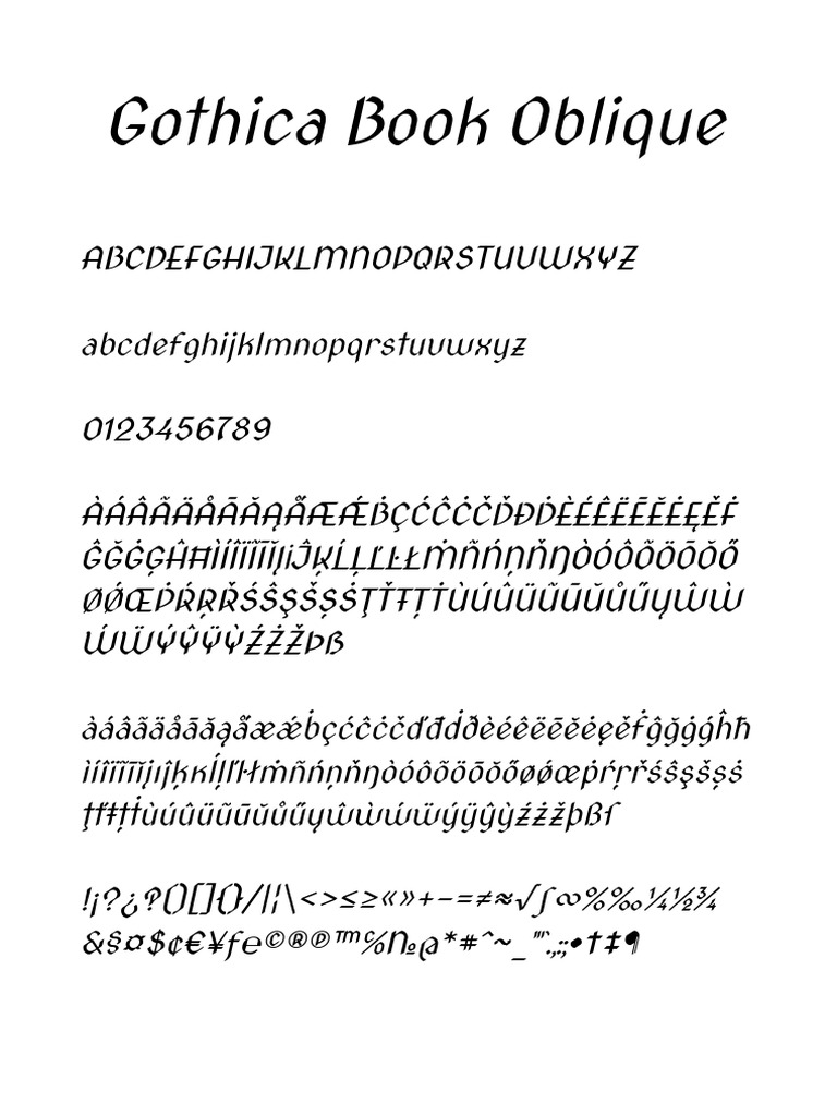 Gothica BookOblique | PDF