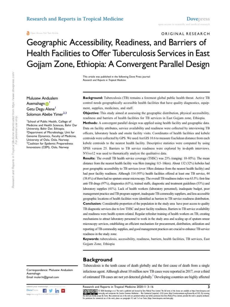 Rrtm 233052 Geographic Accessibility Readiness And Barriers Of Health