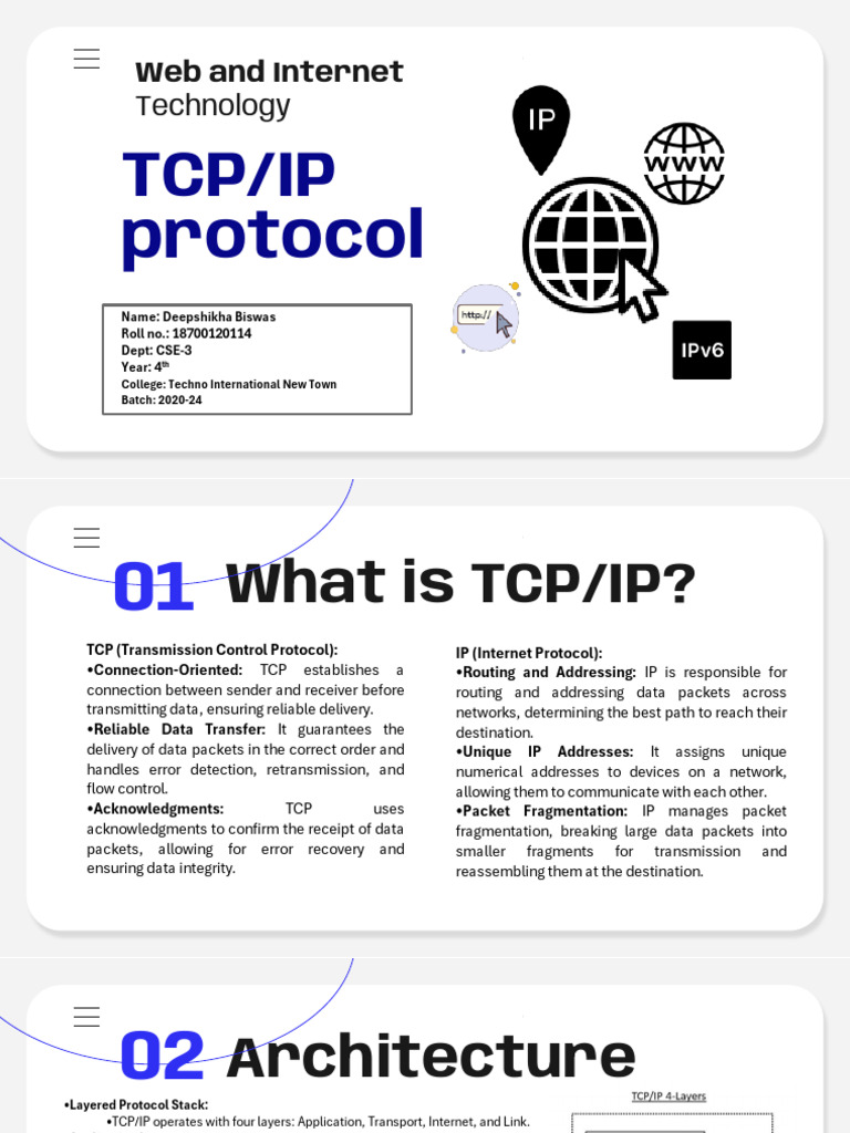 web tech | PDF | Transmission Control Protocol | Internet Protocol Suite
