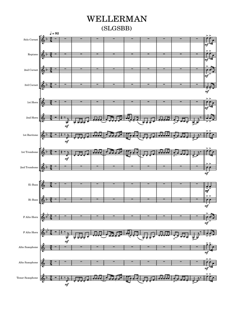 WELLERMAN-Score and Parts | PDF | Elementary Organology | Musical Instruments