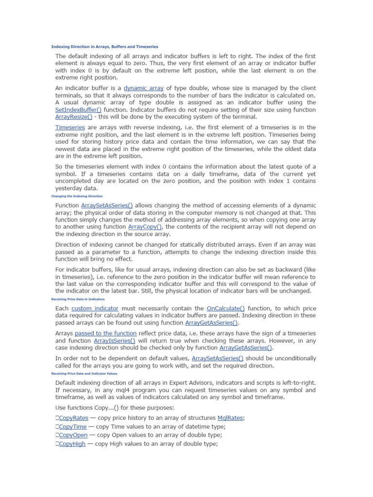Indexing Direction in Arrays | PDF | Computer File | Time Series