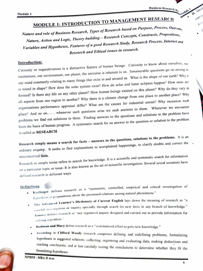 BRM Module 1 | PDF | Quantitative Research | Scientific Method