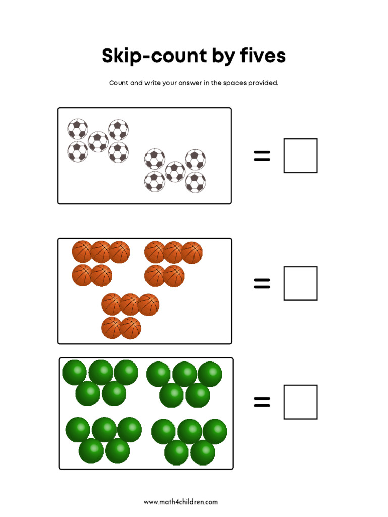 Skip Counting by Fives | PDF